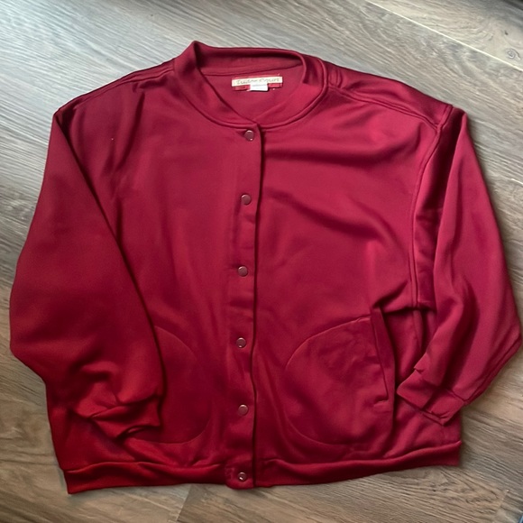 Vintage | Sweaters | Vintage Tudor Court Fleece Lined Pearl Snap Button ...